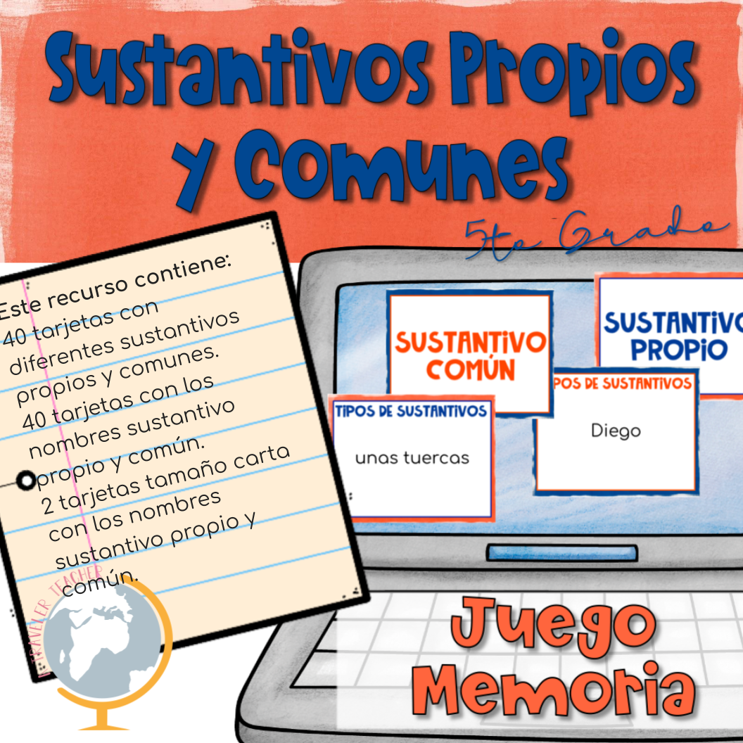 Los sustantivos comunes y propios Juego memoria - Classful Los sustantivos comunes y propios Juego memoria - Classful