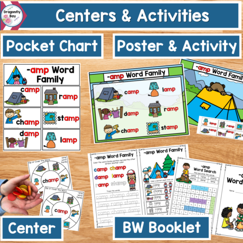 Amp Short A Word Family Phonics Blending Printable Worksheets and ...