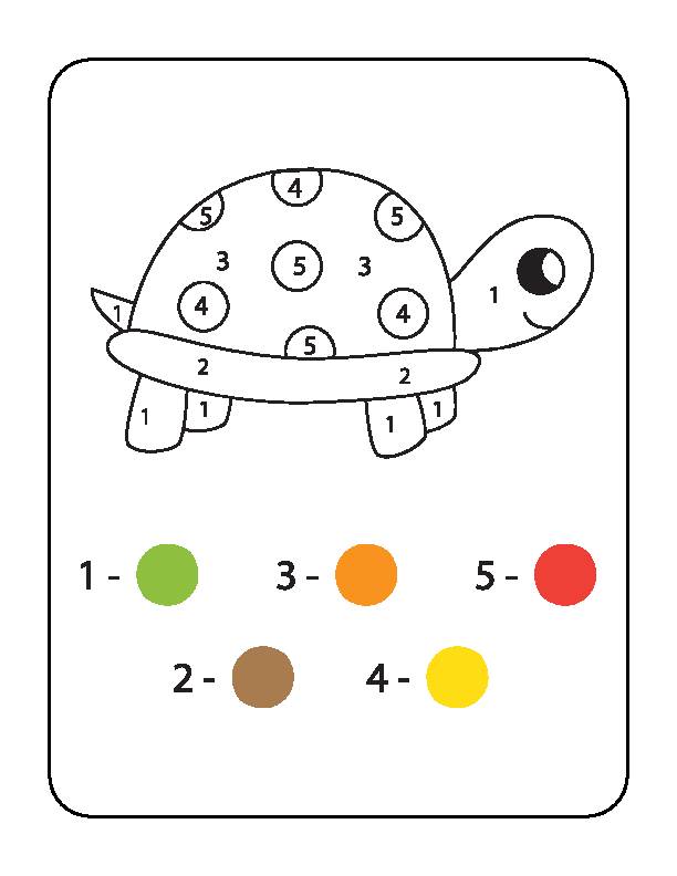 30 Color by Number Coloring Pages for Kids, 30 Printable Education ...