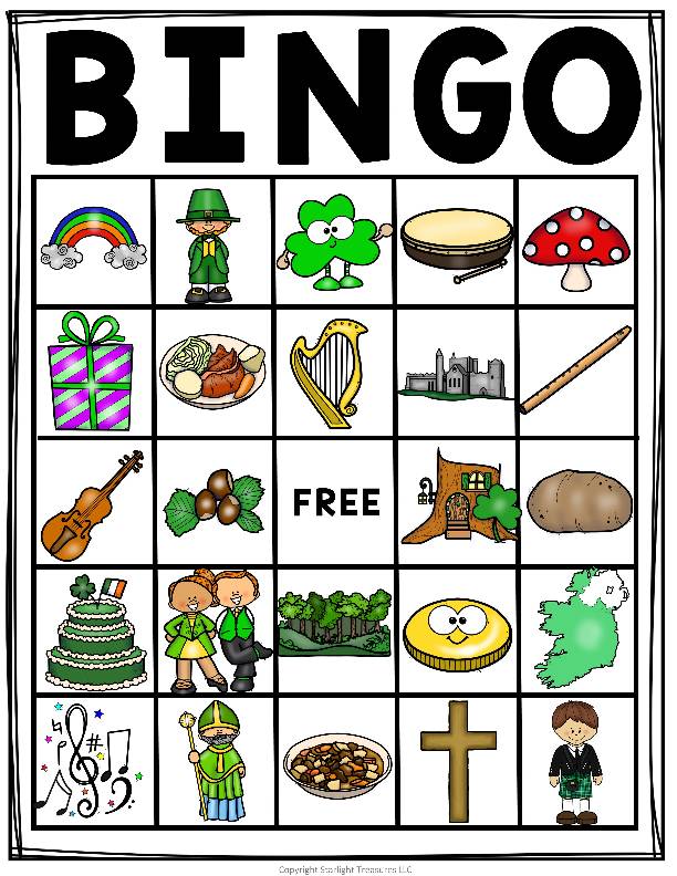 Saint Patrick's Day Bingo Cards for Early Readers - St. Patrick's Bingo ...