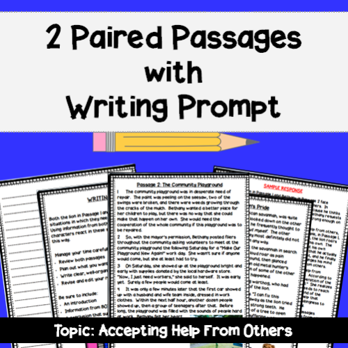 State Test Prep- Paired Passages with Writing Prompt - Topic- Accepting ...