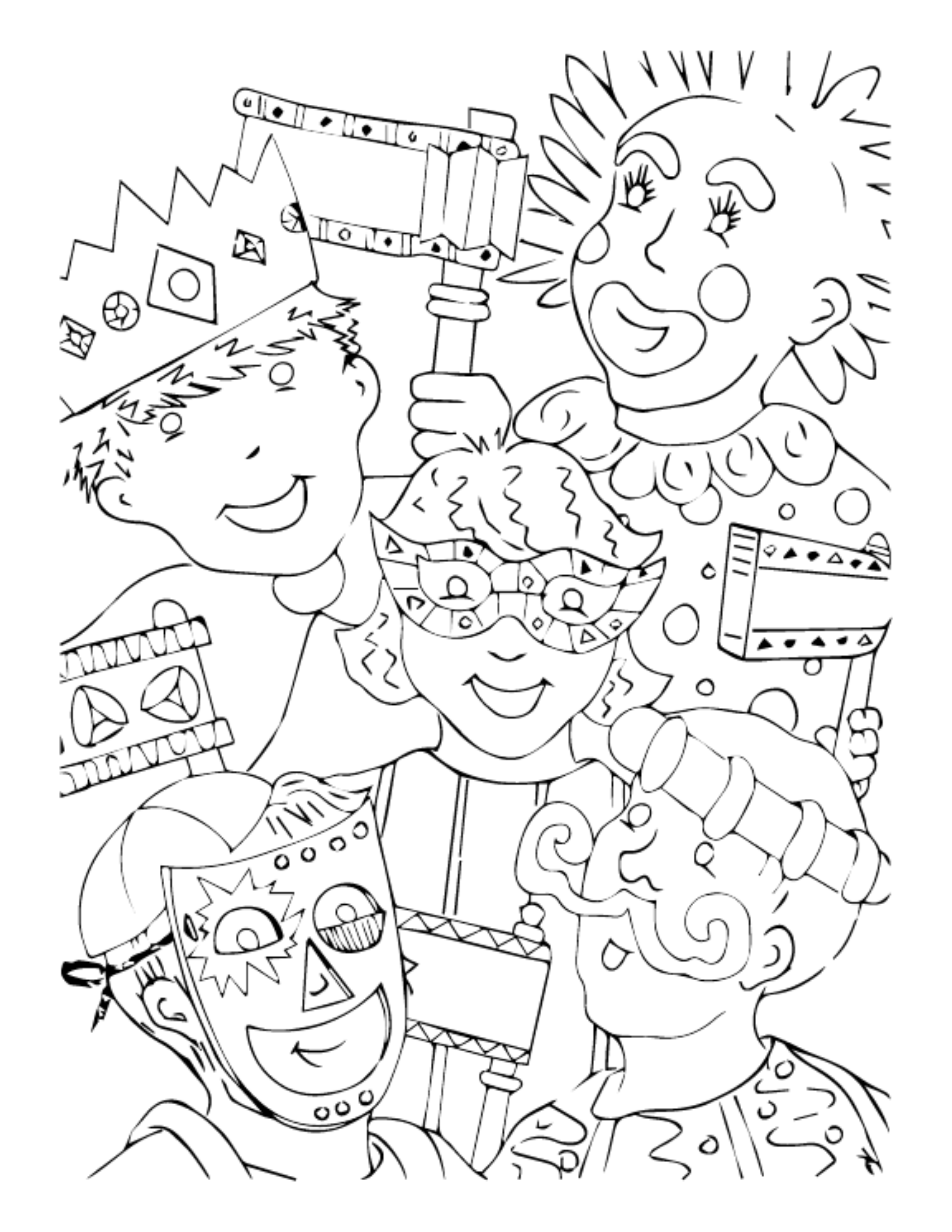 Mardi Gras Coloring Book - Classful