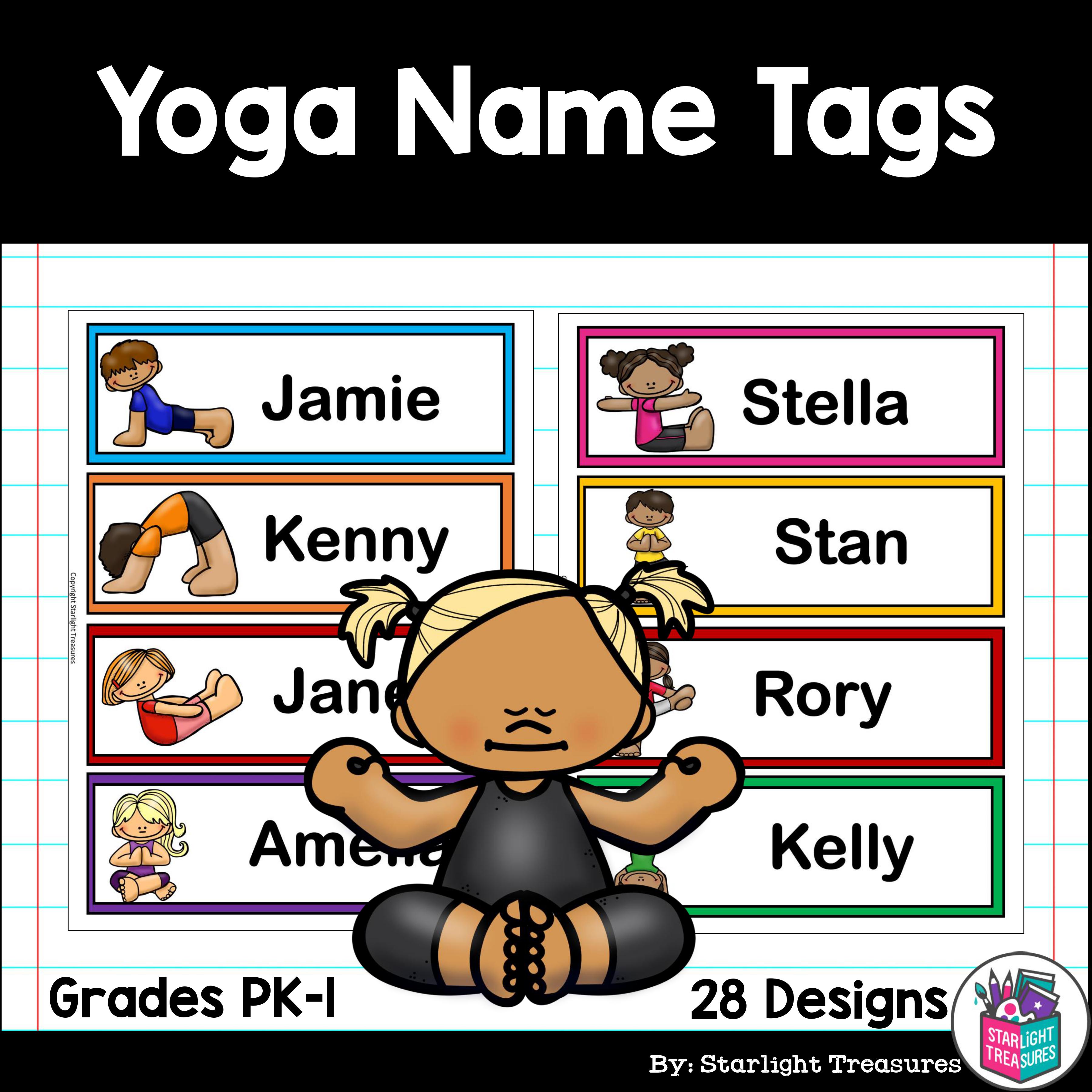 Yoga Desk Name Tags - Editable - Classful