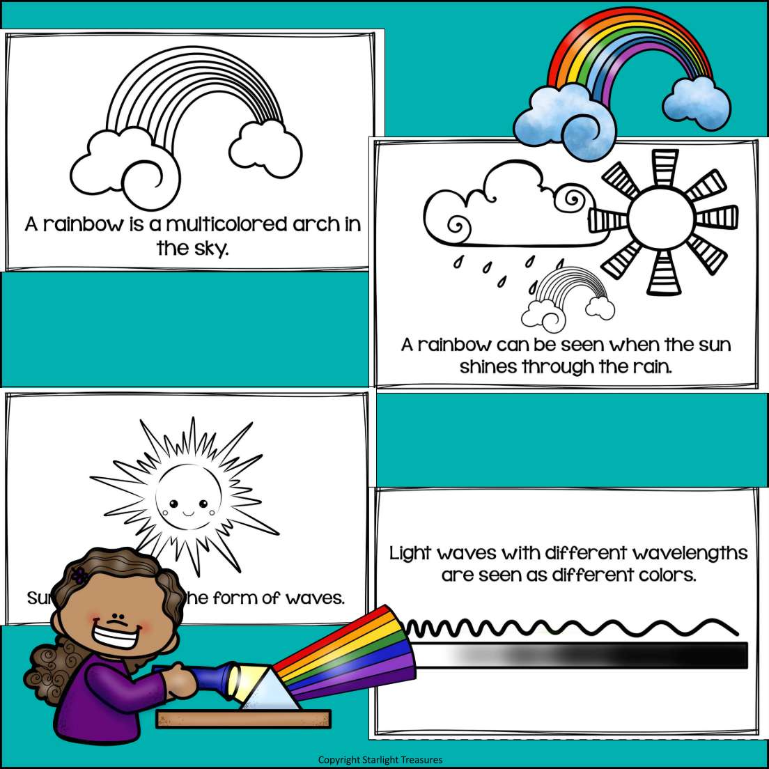 All About Rainbows Mini Book for Early Readers- Physical Science ...