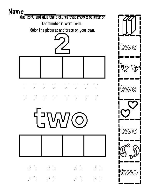Numbers 1-10 Cut, Paste, and Trace - Classful