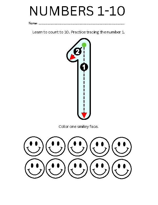 Number Trace and Count - Classful