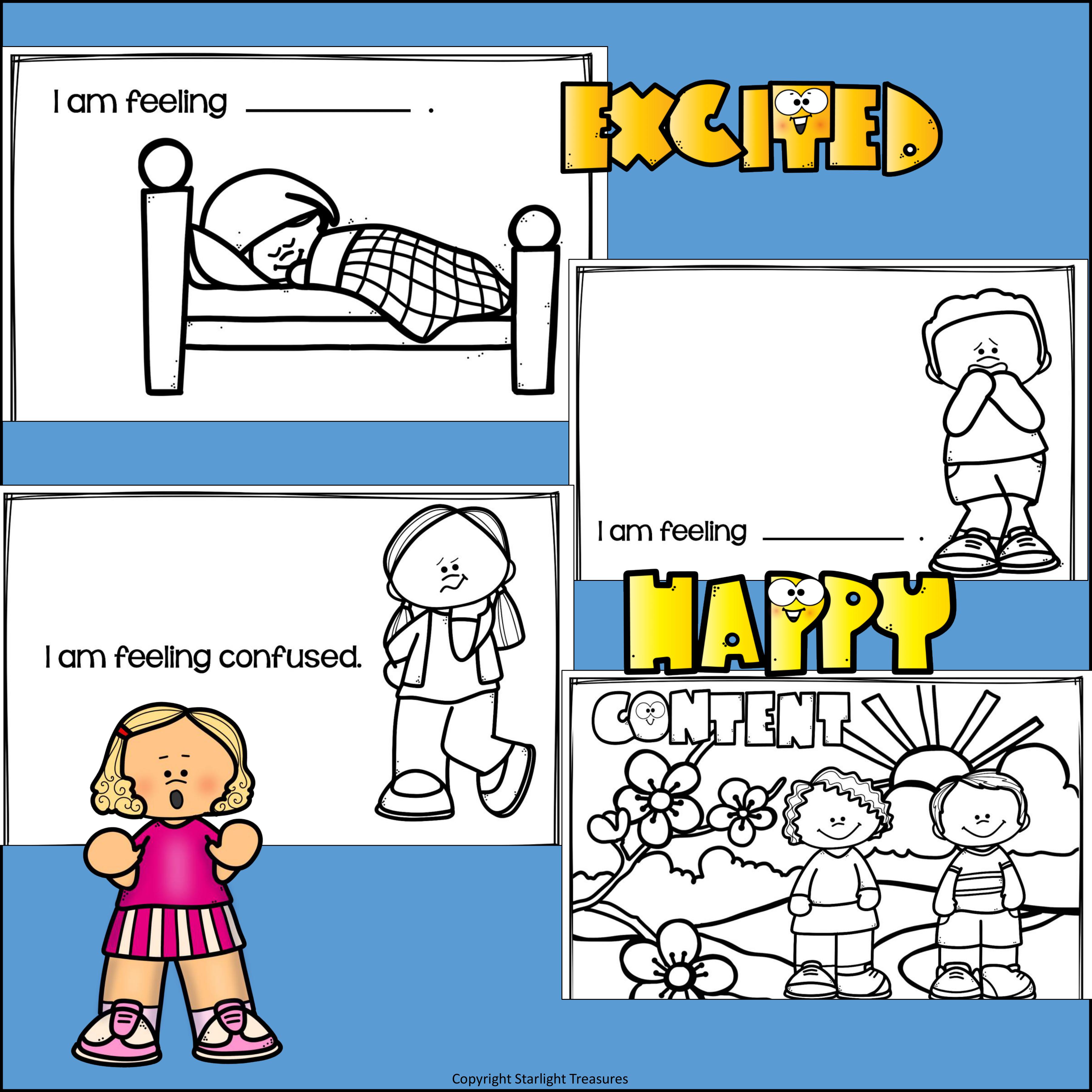 My Emotions and Feelings Mini Book for Early Readers - Classful