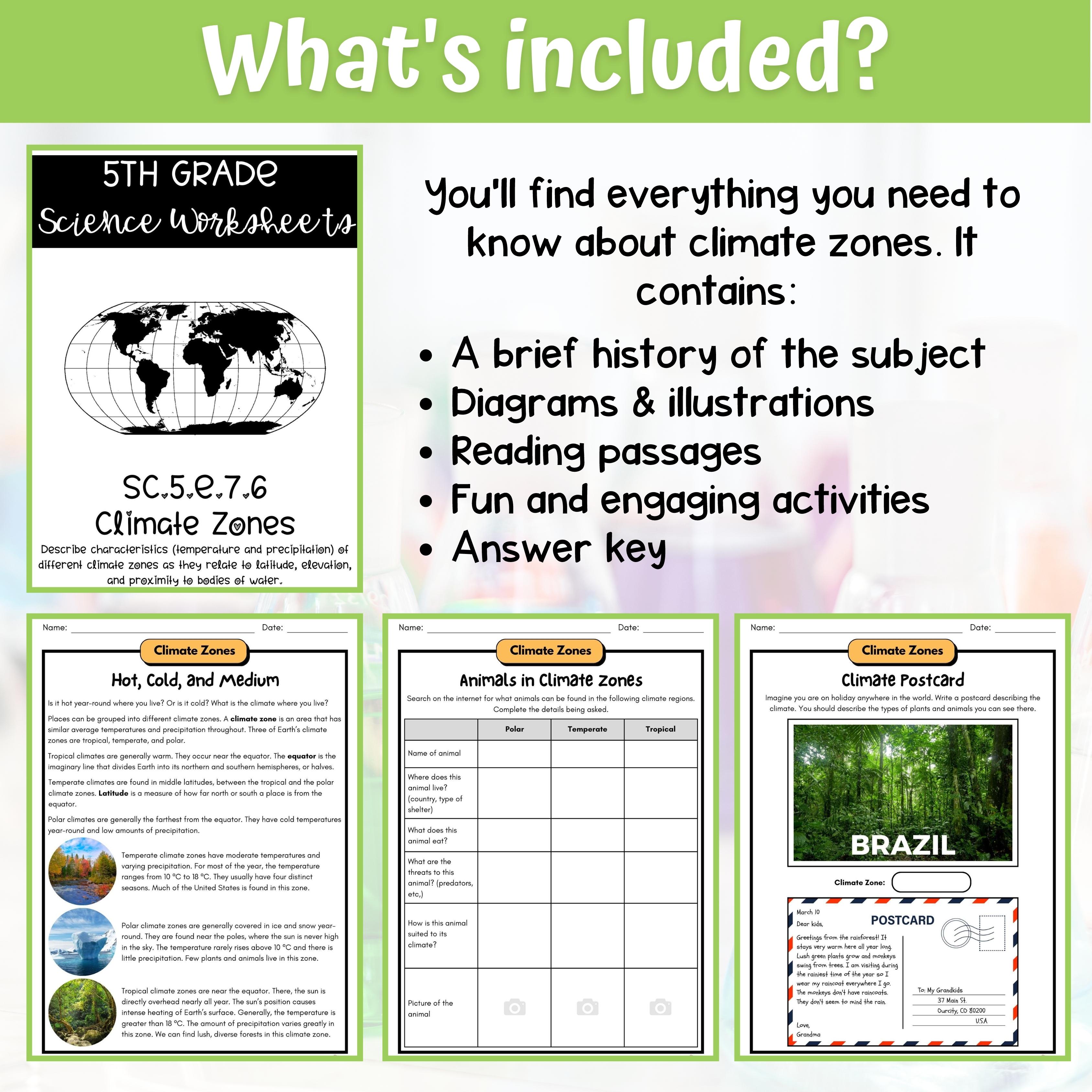 World Climate Regions Worksheet