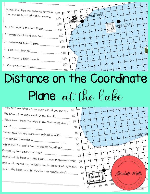 Distance on the Coordinate Plane at the Lake - Classful