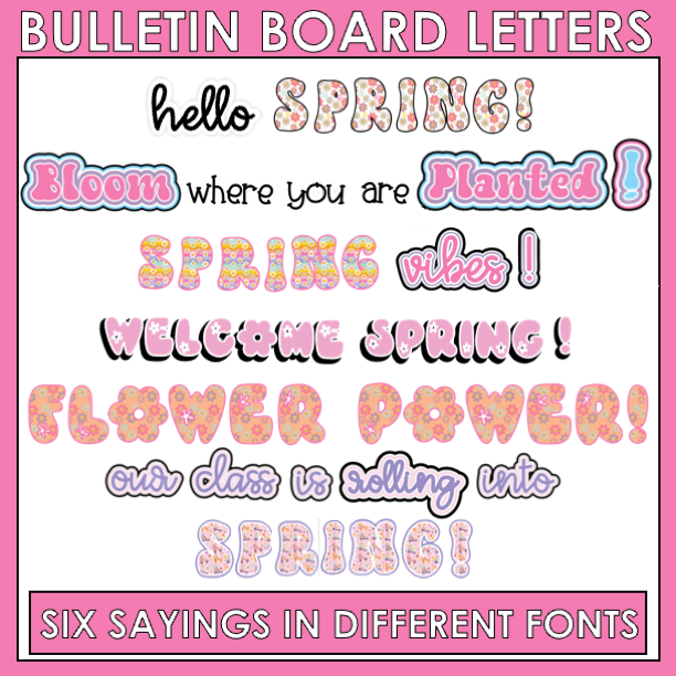 Spring Retro Groovy Bulletin Board Kit and Classroom Door Decor - Classful