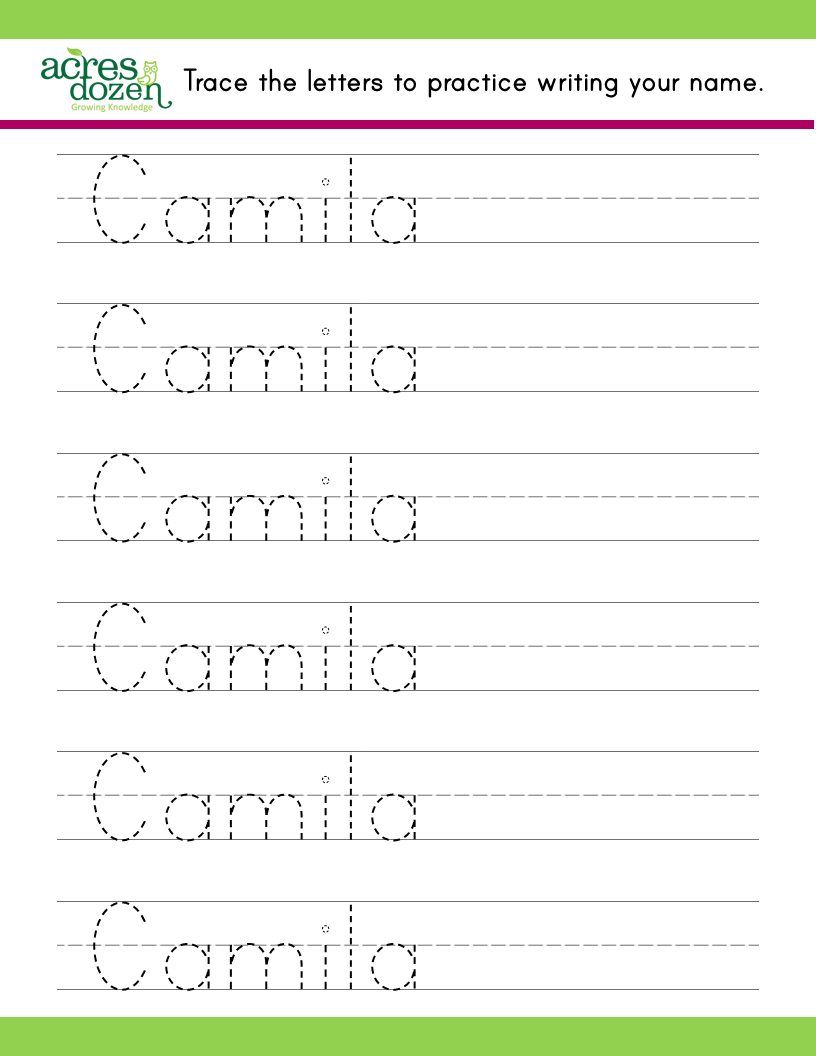 Personalized Name Writing Worksheets for Little Learners - Classful