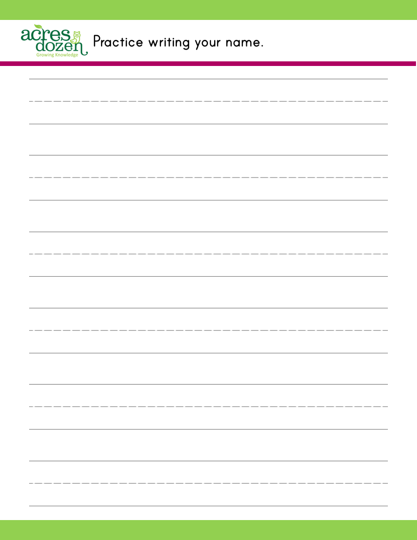 Personalized Name Writing Worksheets for Little Learners - Classful