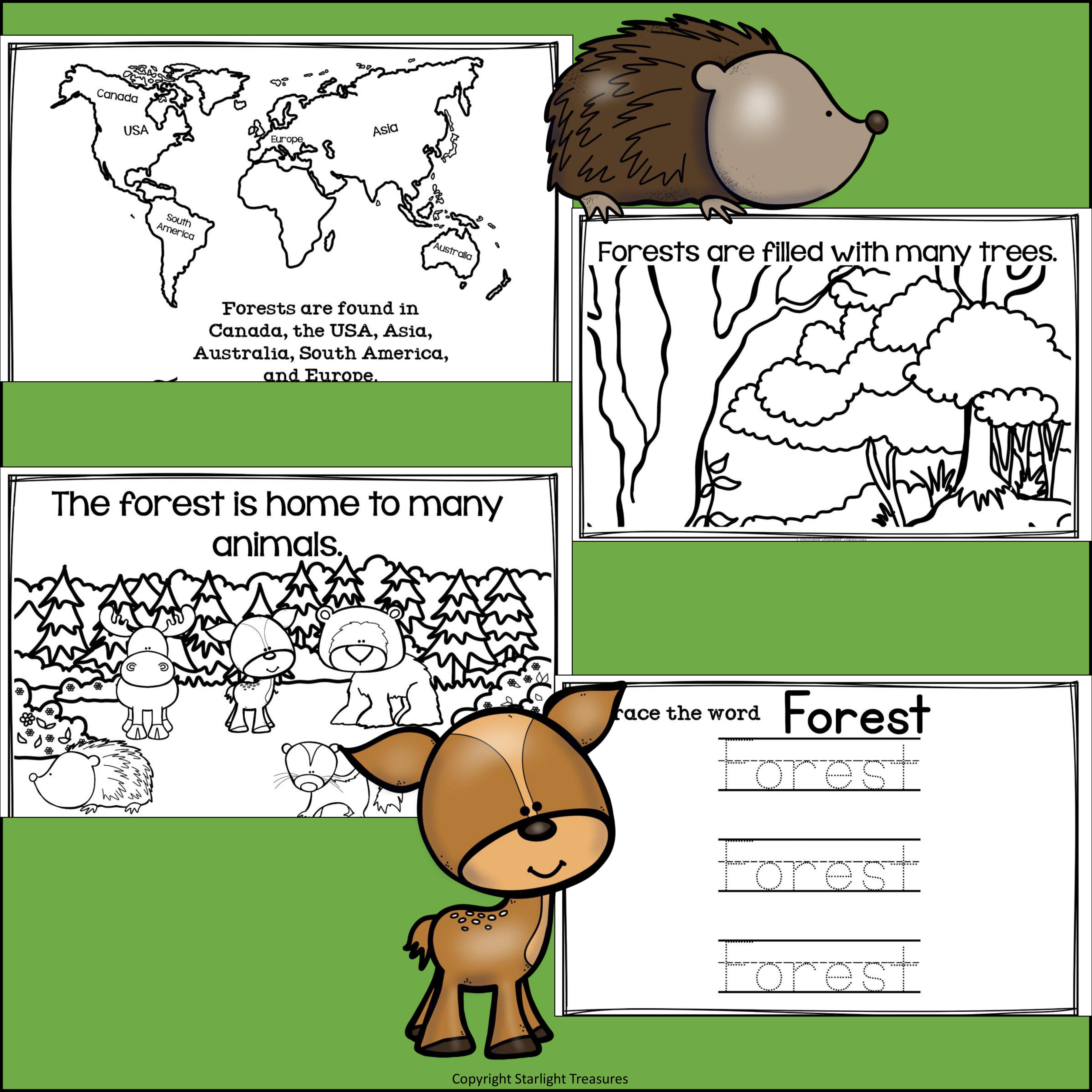 The Forest Mini Book for Early Readers- Forest Animals - Classful
