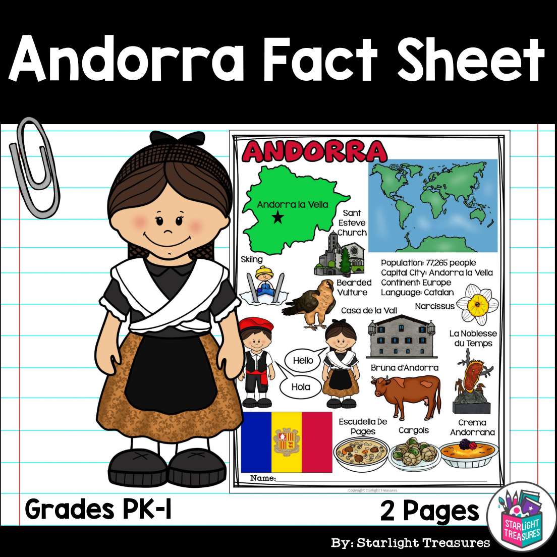 Andorra Fact Sheet for Early Readers - Classful