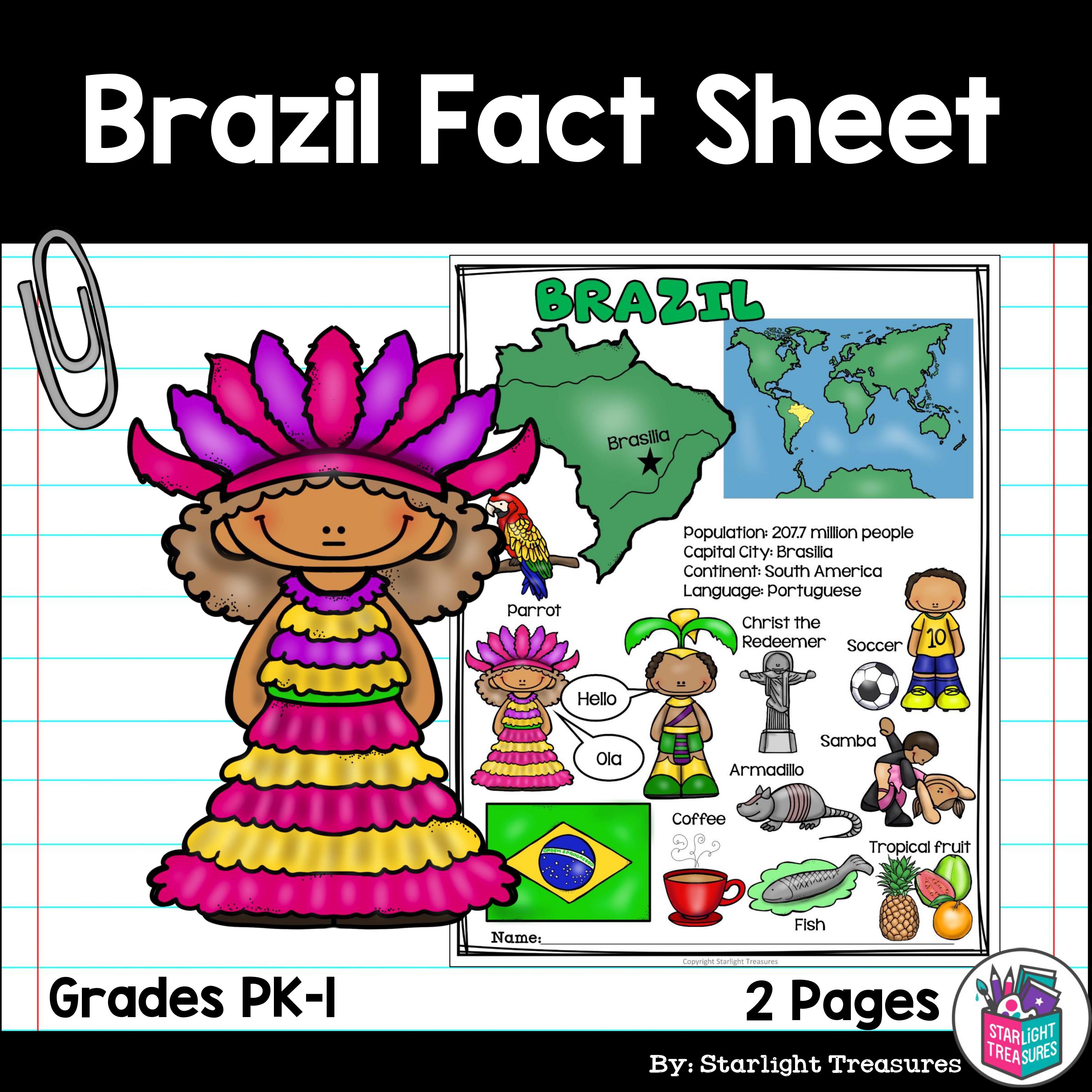 Brazil Fact Sheet for Early Readers - Classful