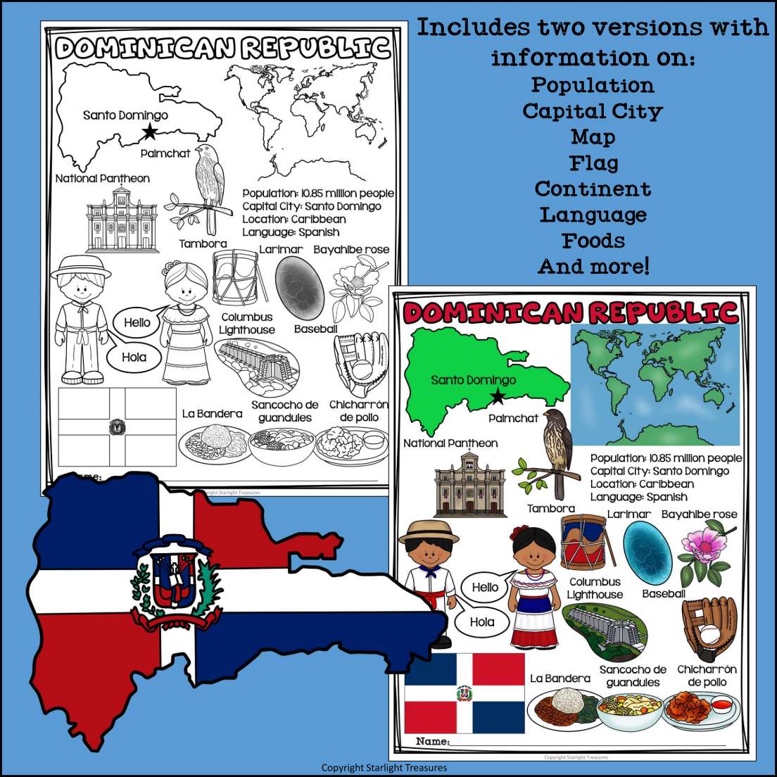 Dominican Republic Fact Sheet for Early Readers - Classful