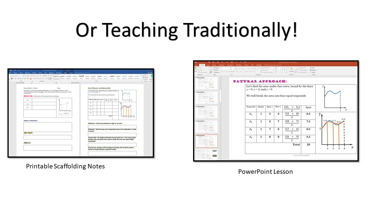 Trapezoid Rule - Calculus Lesson - Digital and Print - No PREP! - Classful