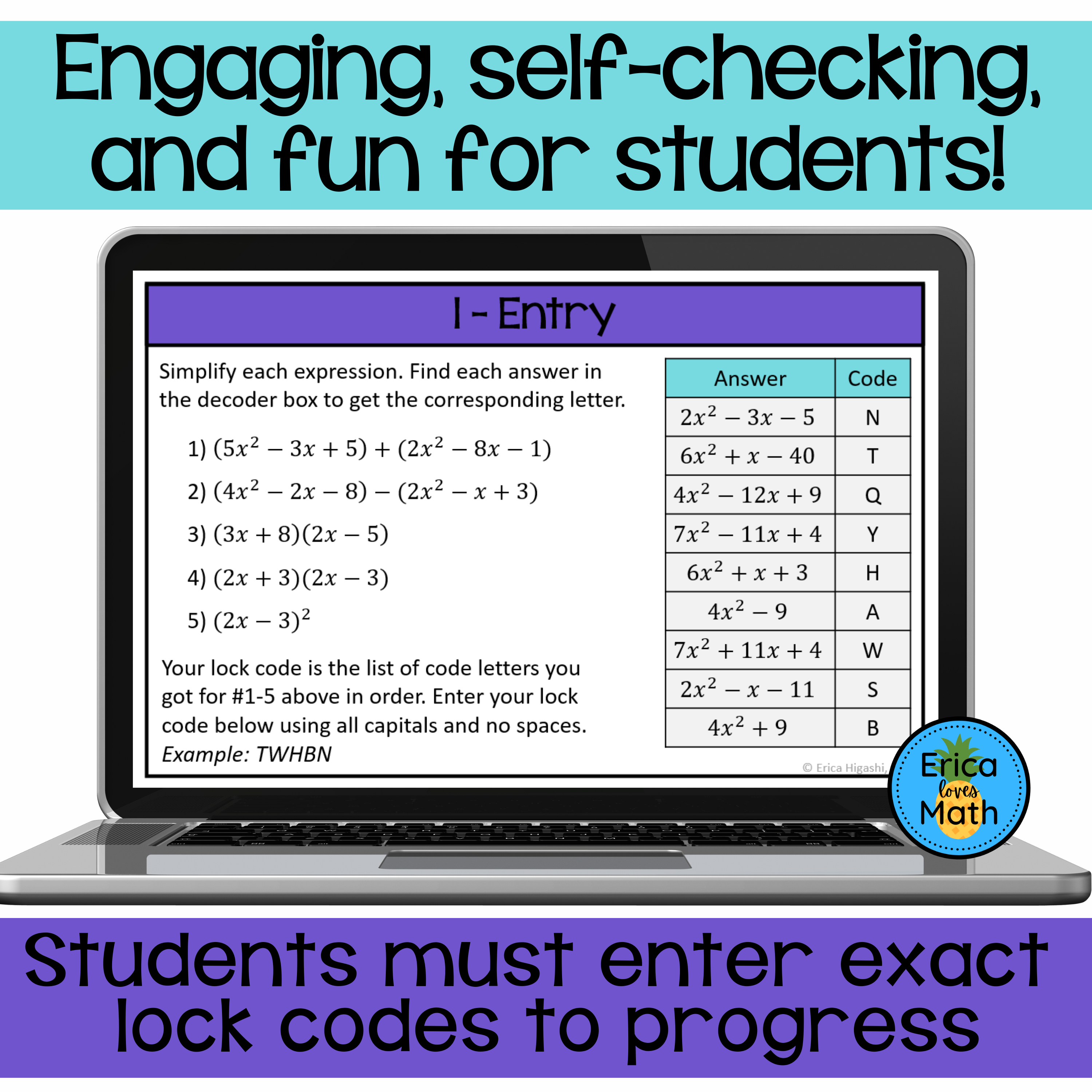Algebra 1 Review Escape Room Activity for End of Year EOC (Digital and ...