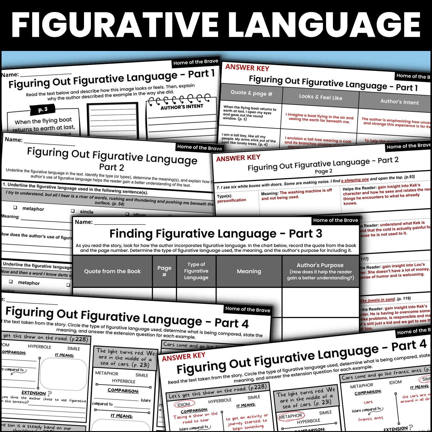 Home of the Brave by Katherine Applegate Novel Study BUNDLE for Upper ...