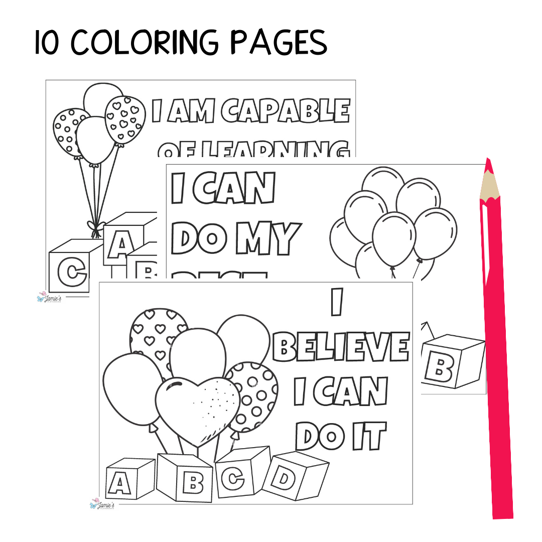 Growth Mindset Coloring Pages and Posters | Kids Inspirational Coloring ...