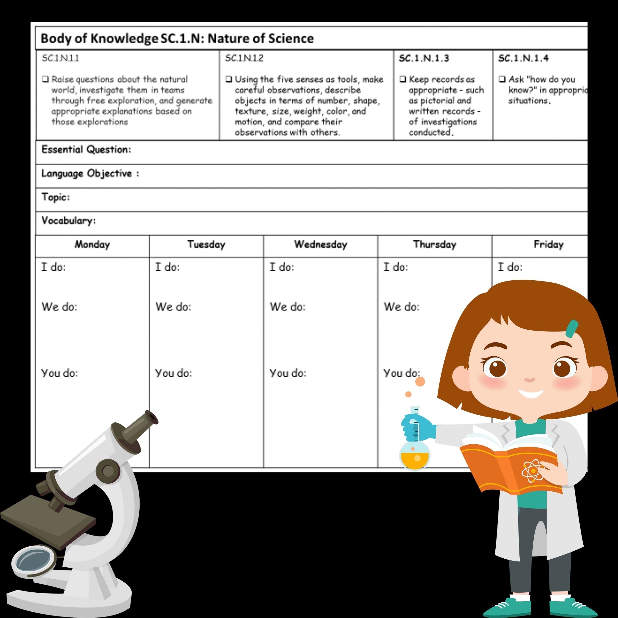 First Grade Science Lesson Plan Template - Classful