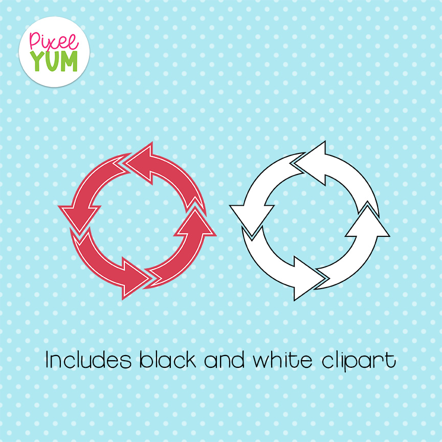 Arrow Clipart - Colorful Directional Clip Art - Commercial Use OK ...