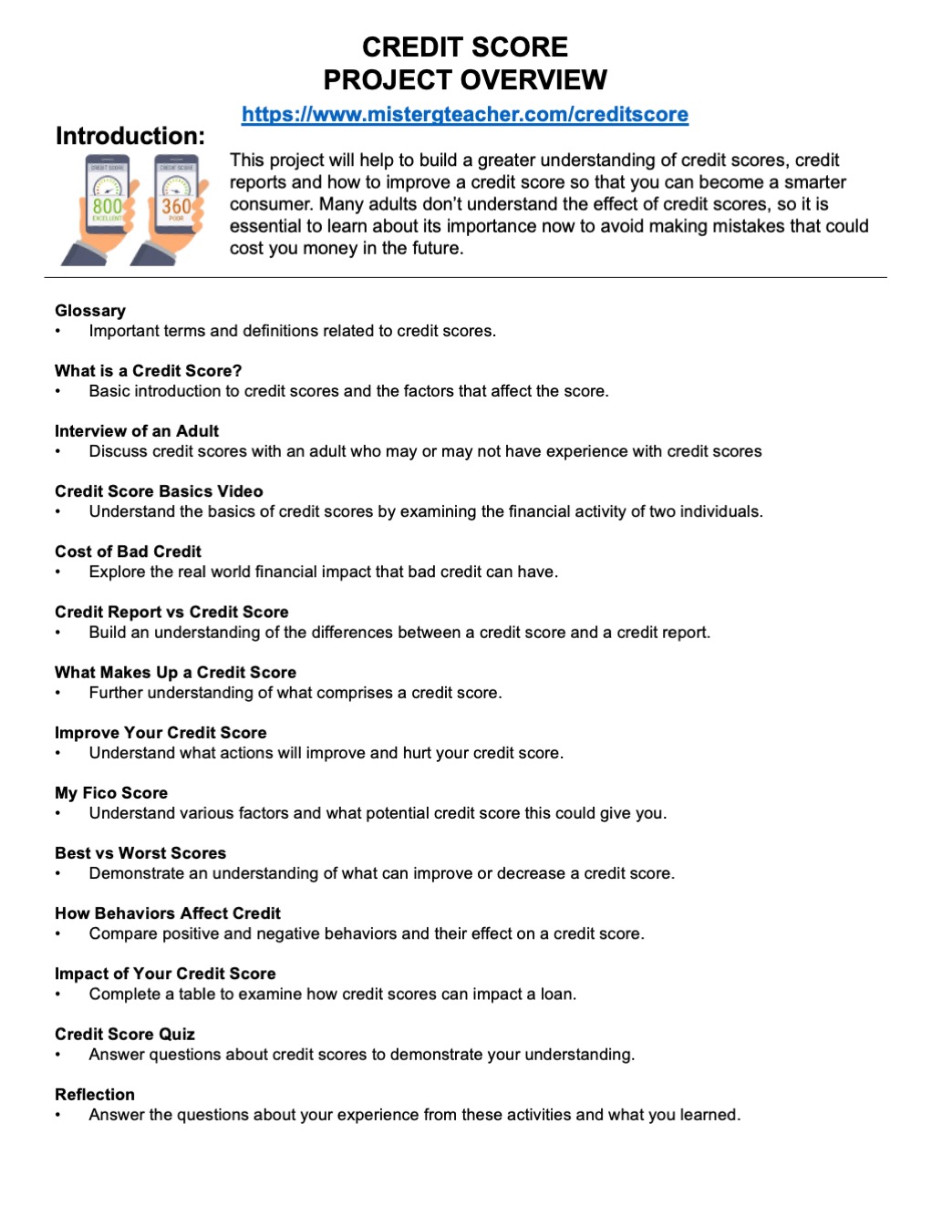 Financial Literacy - Credit Score & Credit Report Project (with Google ...