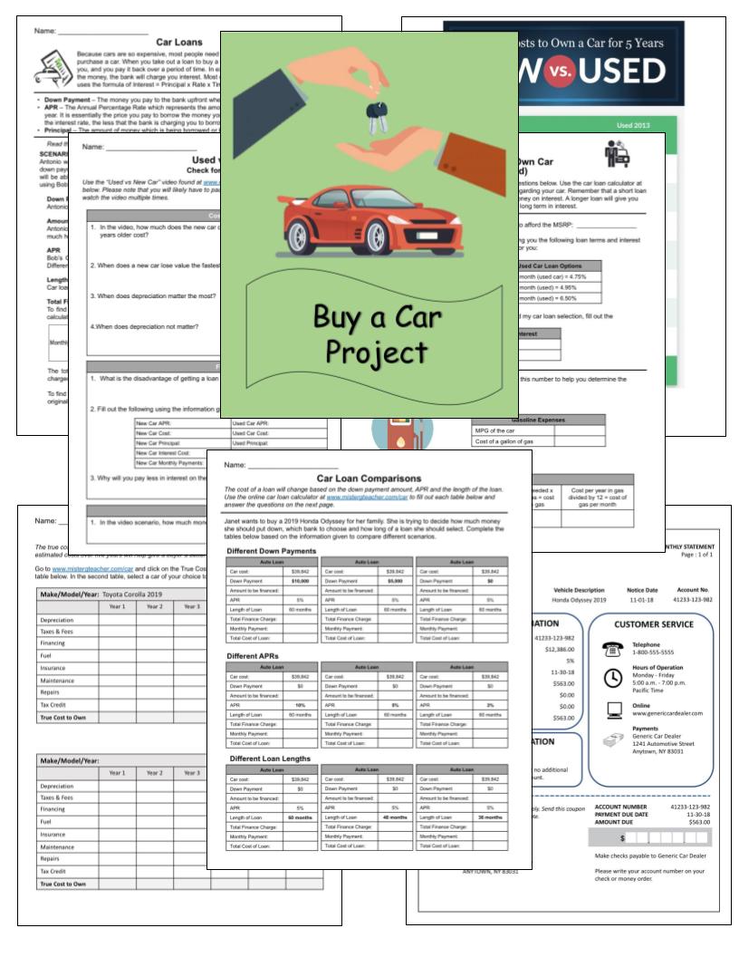 Consumer Math and Financial Literacy Activities & Projects GROWING ...