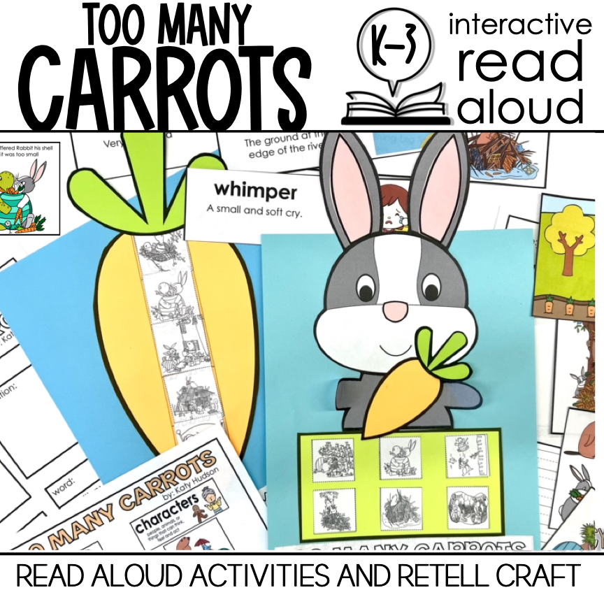 Too Many Carrots Read Aloud Activities | Sequencing Craft | Spring ...