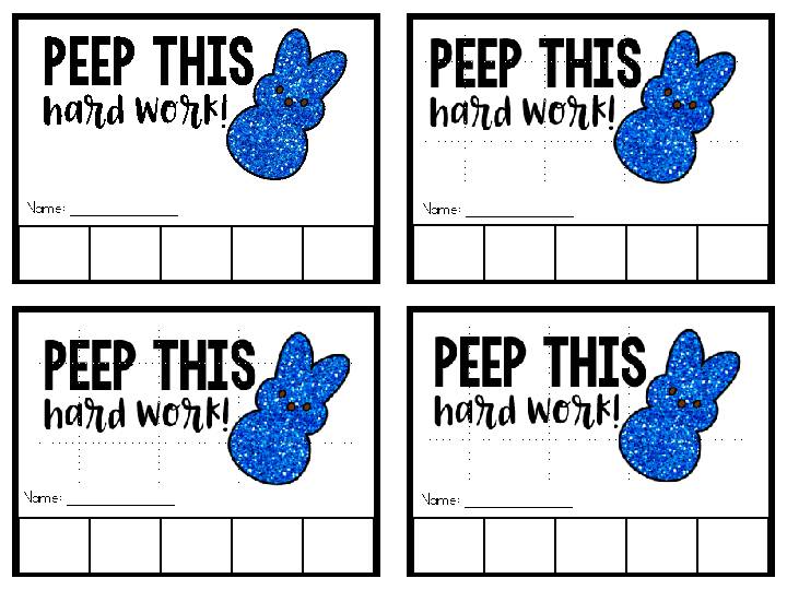 Punch Cards for Rewards and Incentives- Easter Holiday Themed Options ...