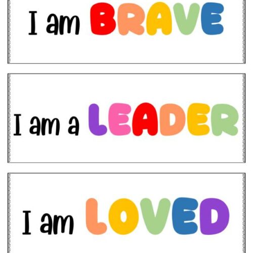 I am Affirmation Poster Cards | Simple Rainbow - Classful