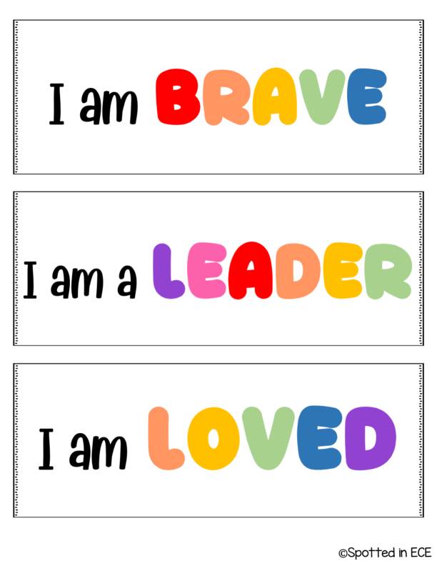 I am Affirmation Poster Cards | Simple Rainbow - Classful
