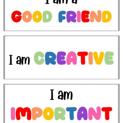 I am Affirmation Poster Cards | Simple Rainbow - Classful