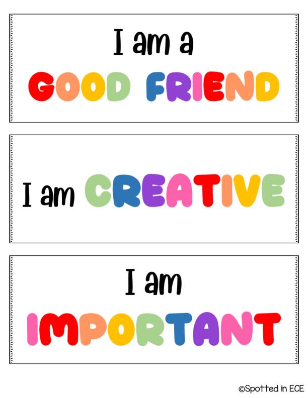 I am Affirmation Poster Cards | Simple Rainbow - Classful