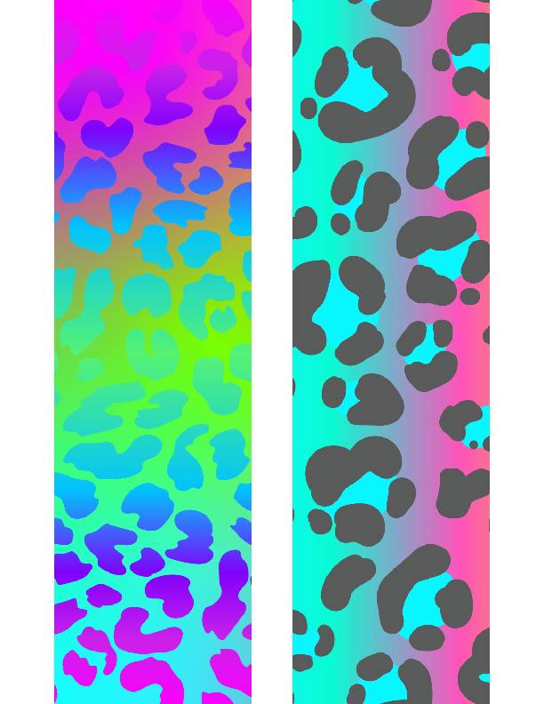 Rainbow Cheetah Print Tattoos