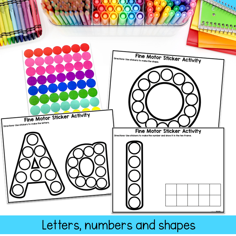Dot Sticker Fine Motor Activities for PreschoolDot stickers are the ...
