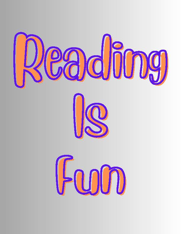 Set of 4 Reading is Fun Digital Posters - Instant Download in 4 Color ...