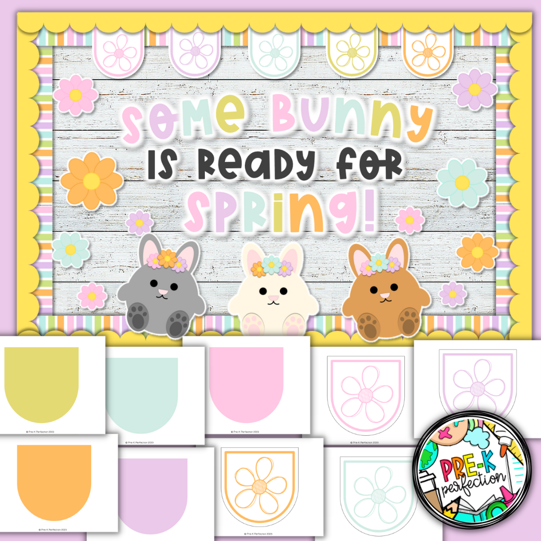 Spring Bunny Bulletin Board | Everybunny Welcome Decor | Easter Decor ...