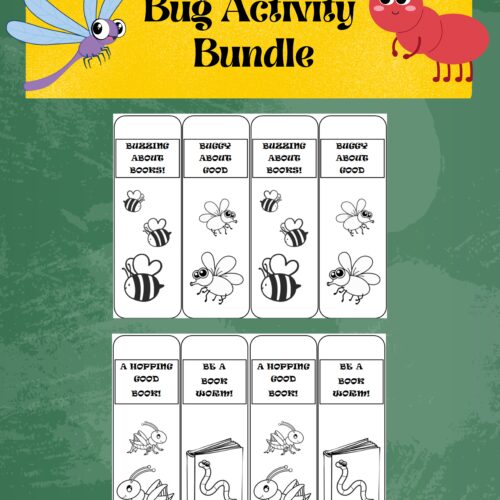 Bug Activity Bundle- Word Puzzles, Mazes, and Bookmarks - Classful