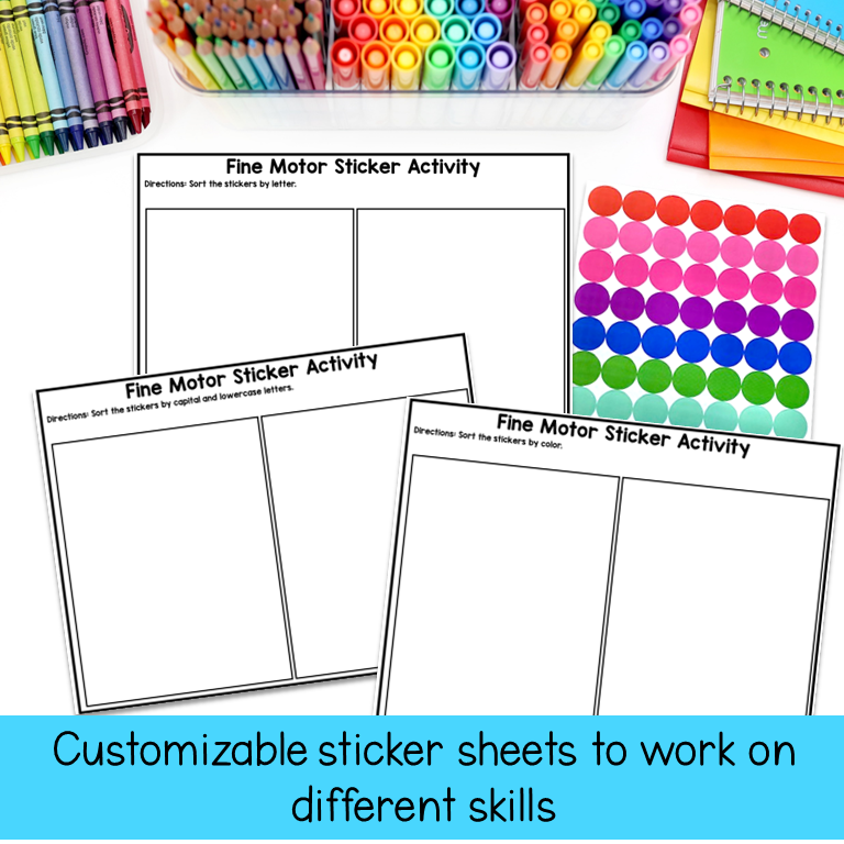 Dot Sticker Fine Motor Activities for Preschool - Classful