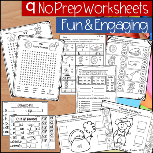 Oi and oy Word Work Activities - Classful