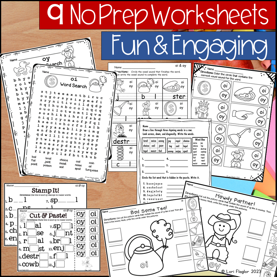 Oi and oy Word Work Activities - Classful