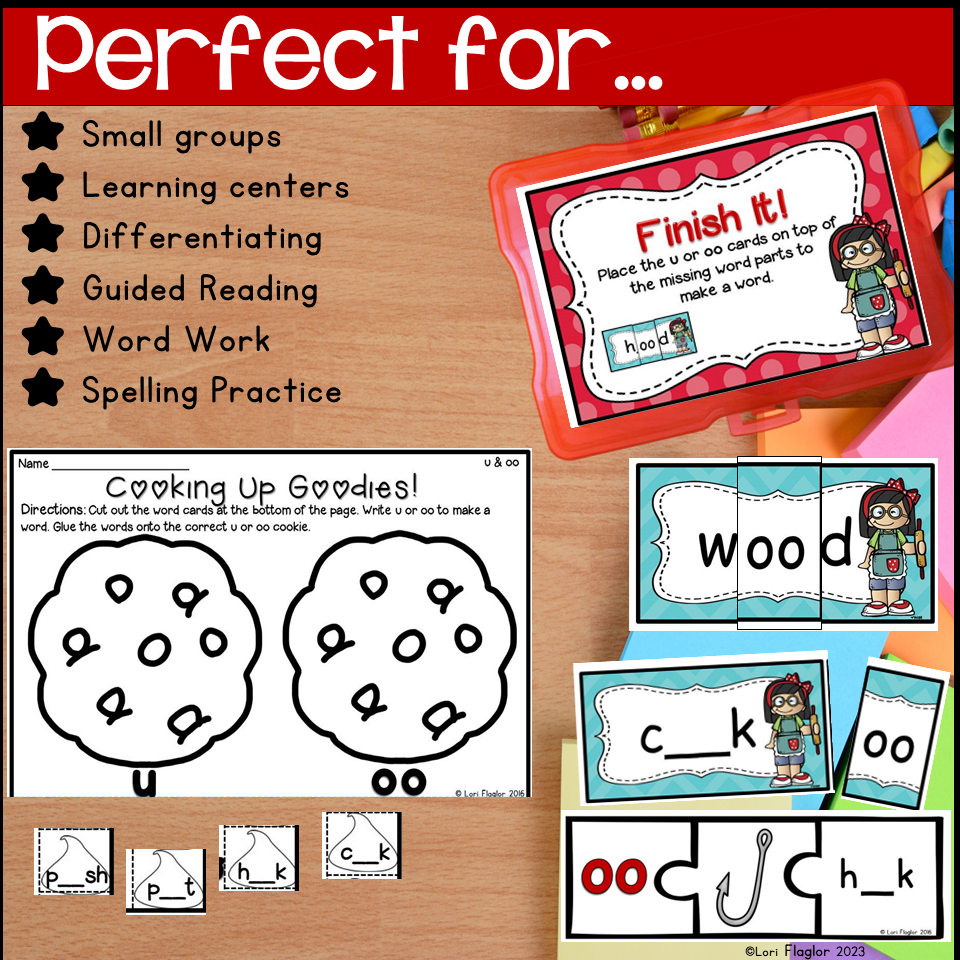 Oo and u Word Work Activities - Classful