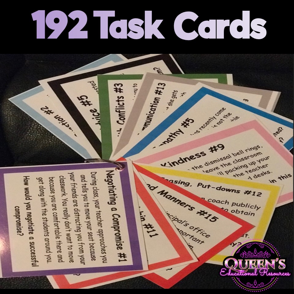 Social Skills Scenario Task Cards Bundle, Life Skills Scenarios - Classful