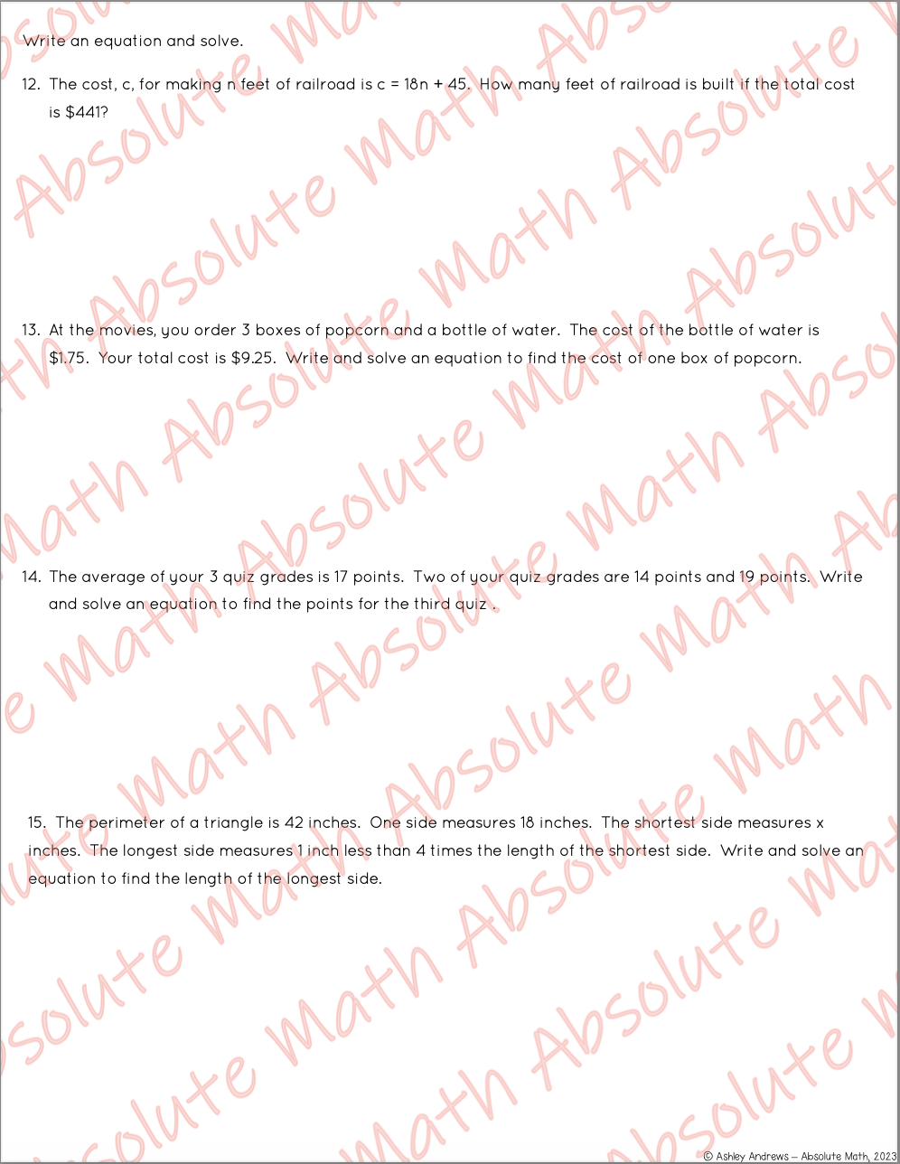 Multi-Step Equations Practice 2 - Classful