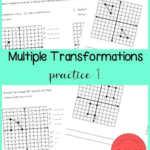 Multiple Transformations Worksheets