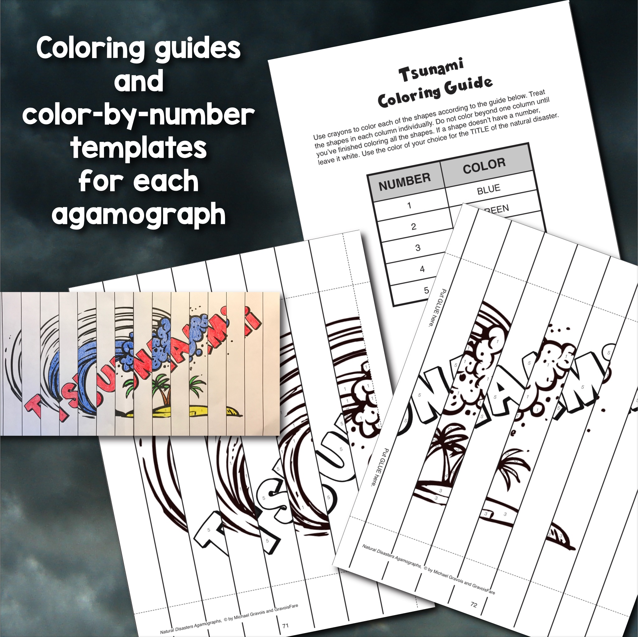 NATURAL DISASTERS - 13 Agamographs (Volcanoes, Earthquakes, Tornadoes ...