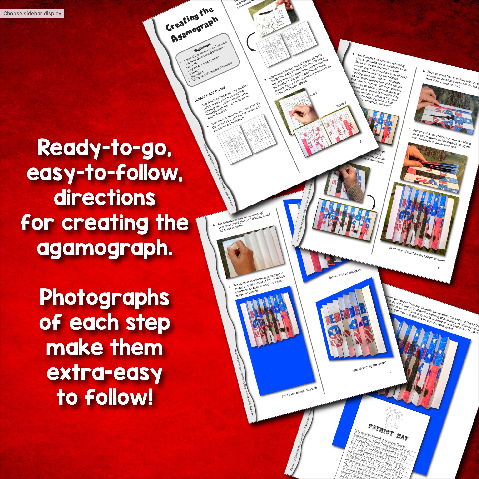 Patriot Day Activities and Crafts- September 11th Agamograph (Great ...