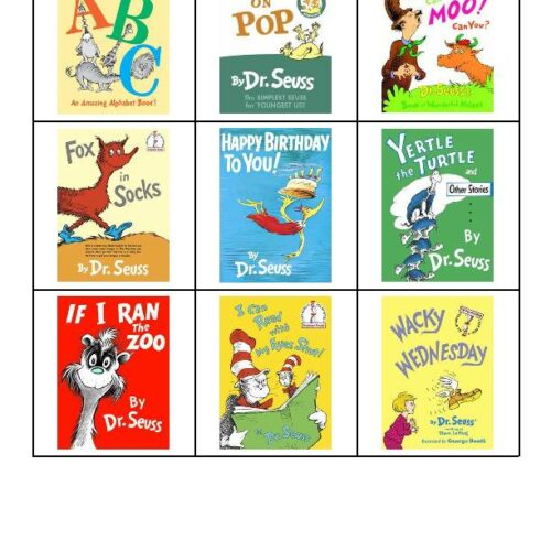 Dr. Seuss Book Memory - Classful