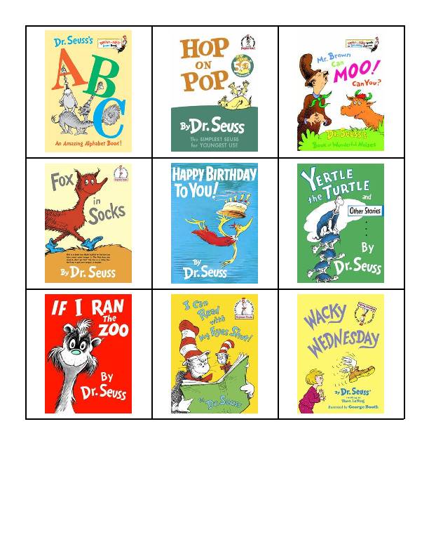 Dr. Seuss Book Memory - Classful